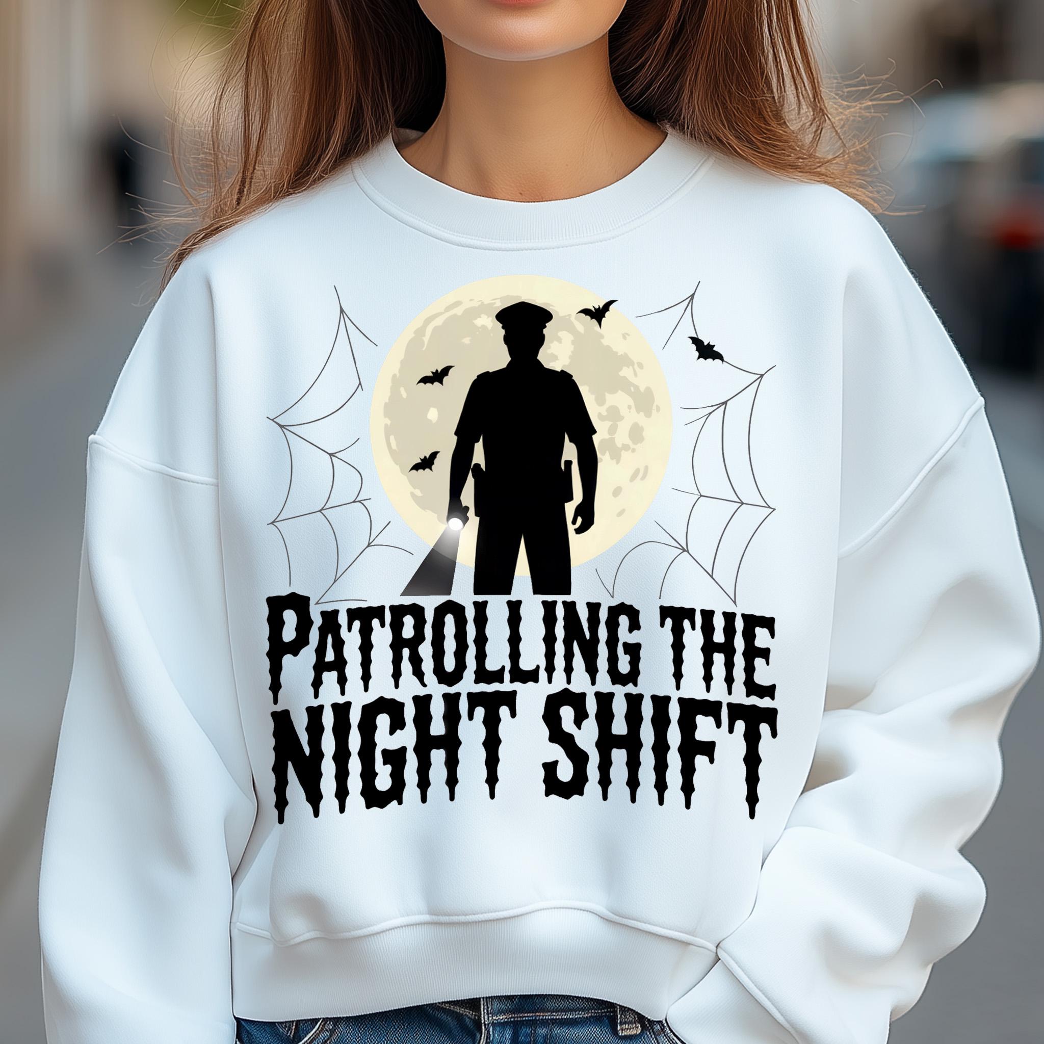Patrolling the Night Shift PNG, Halloween Police Clipart, Spooky ...