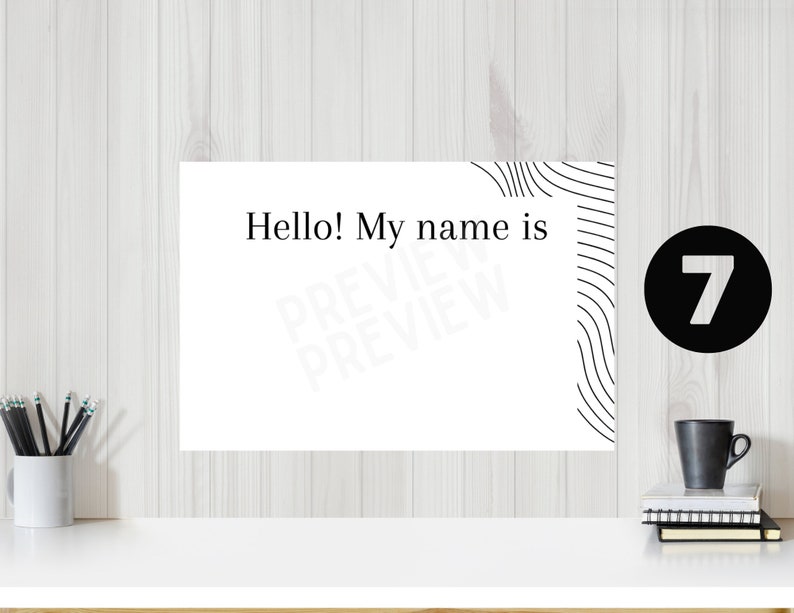 Name Tags Name Badges Sticker Name Tag ID Hello My Name is Party ...