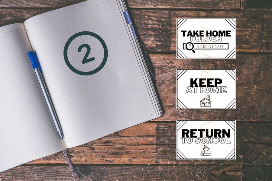 Take Home Folder Labels | Sticker Labels | School | Stationary | Binder ...