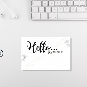 Name Tags | Name Badges | ID | Sticker Name Tag | Hello | My Name is ...