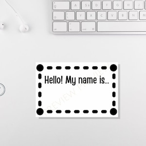 Name Tags | Name Badges | ID | Sticker Name Tag | Hello | My Name is ...
