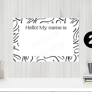 Name Tags | Name Badges | Sticker Name Tag | ID | Hello | My Name is ...