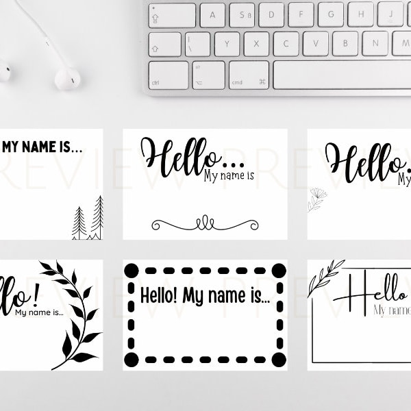 Hello My Name is Stickers - Etsy