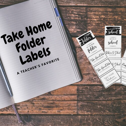 Take Home Folder Labels Sticker Labels School Stationary - Etsy