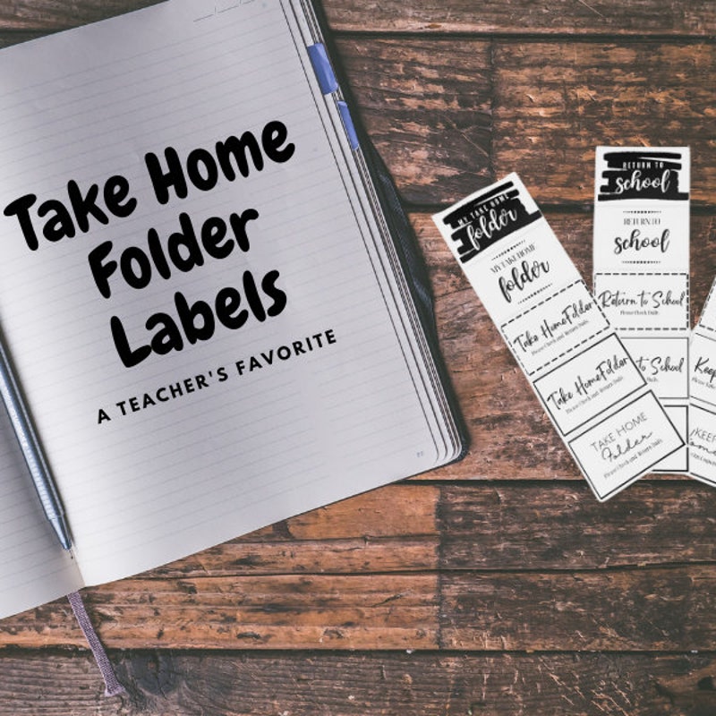 Personalized Take Home Folder Labels - Etsy