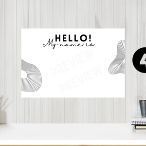 Name Tags | Name Badges | Sticker Name Tag | ID | Hello | My Name is ...