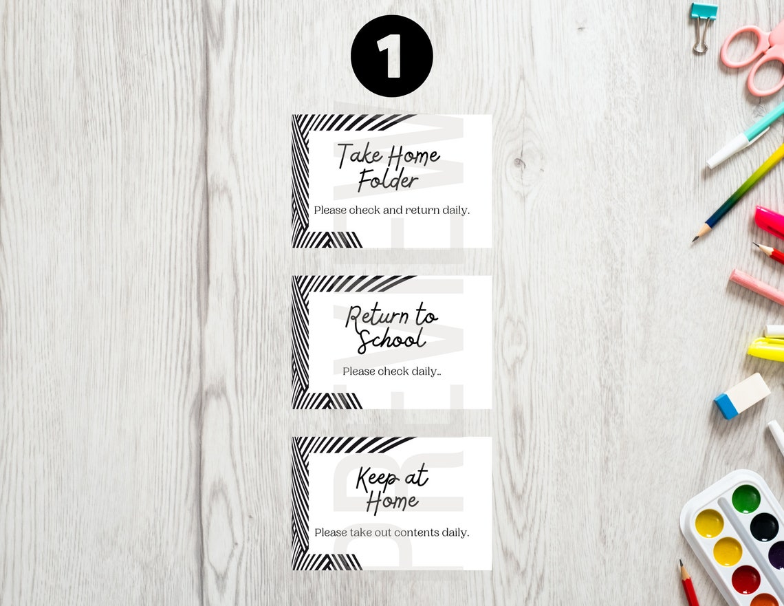 Take Home Folder Labels School Labels Sticker Labels School Stationary ...