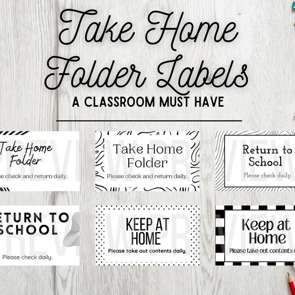 Personalized Take Home Folder Labels - Etsy