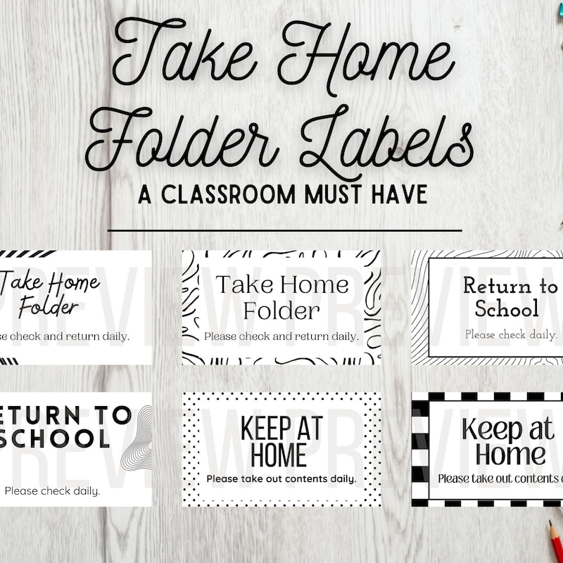 Personalized Take Home Folder Labels - Etsy