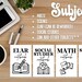 Folder Labels | Sticker Labels | School | Stationary | Binder Cover ...