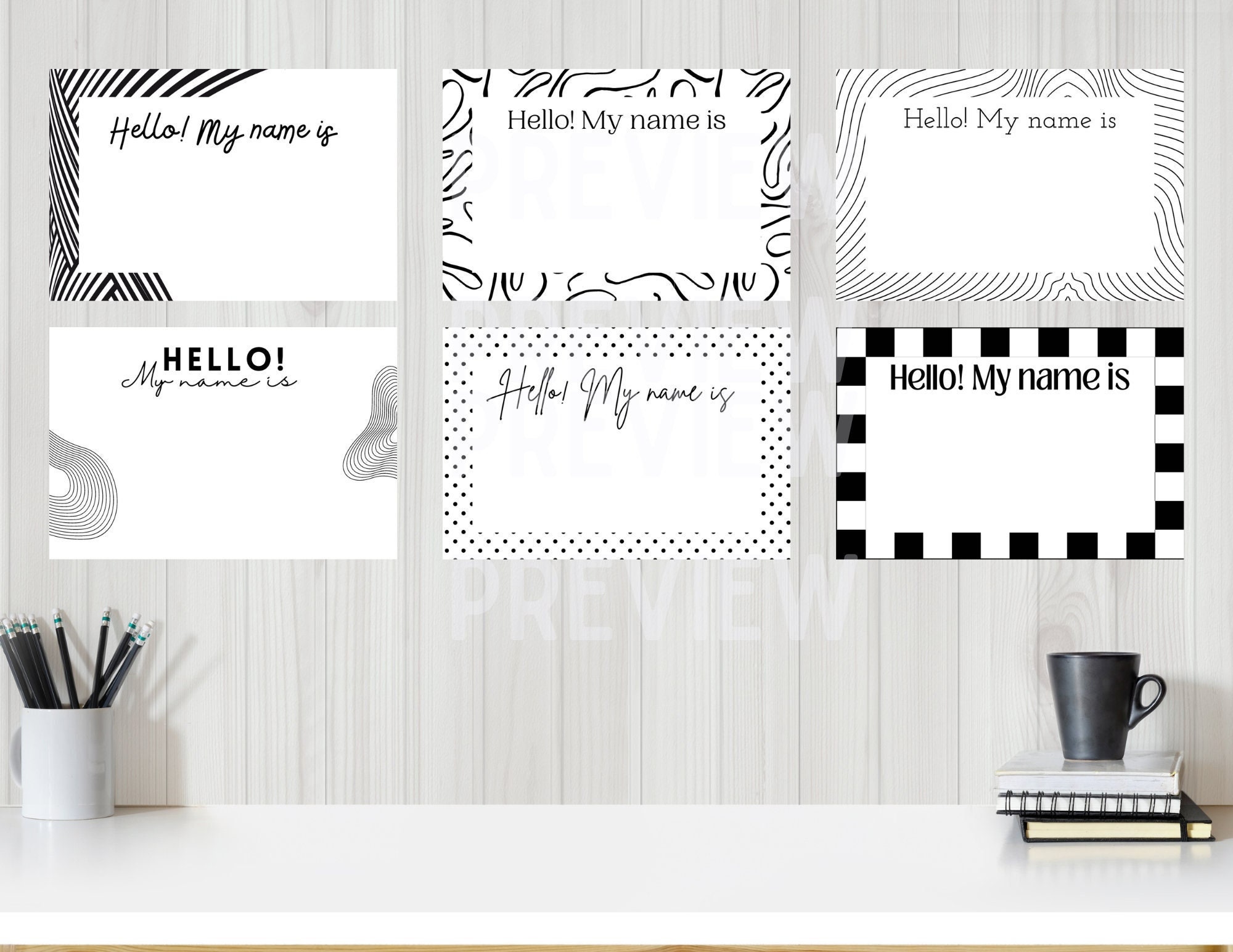 Name Tags | Name Badges | Sticker Name Tag | ID | Hello | My Name is ...