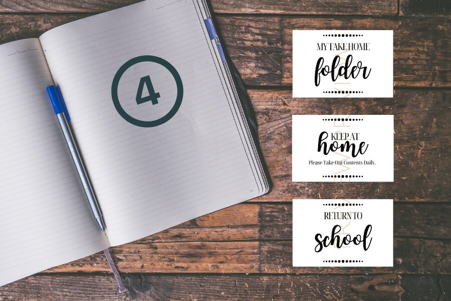 Take Home Folder Labels | Sticker Labels | School | Stationary | Binder ...