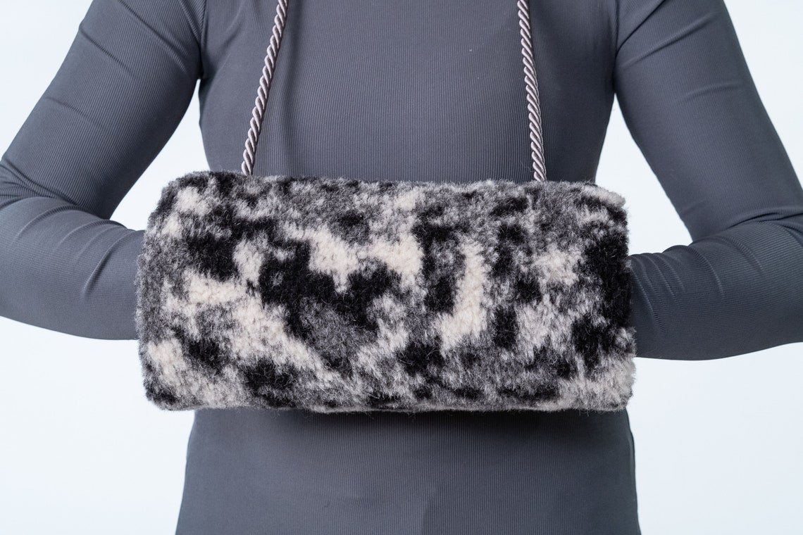 Merino Wool muff with pocket winter women's hand warmer | Etsy