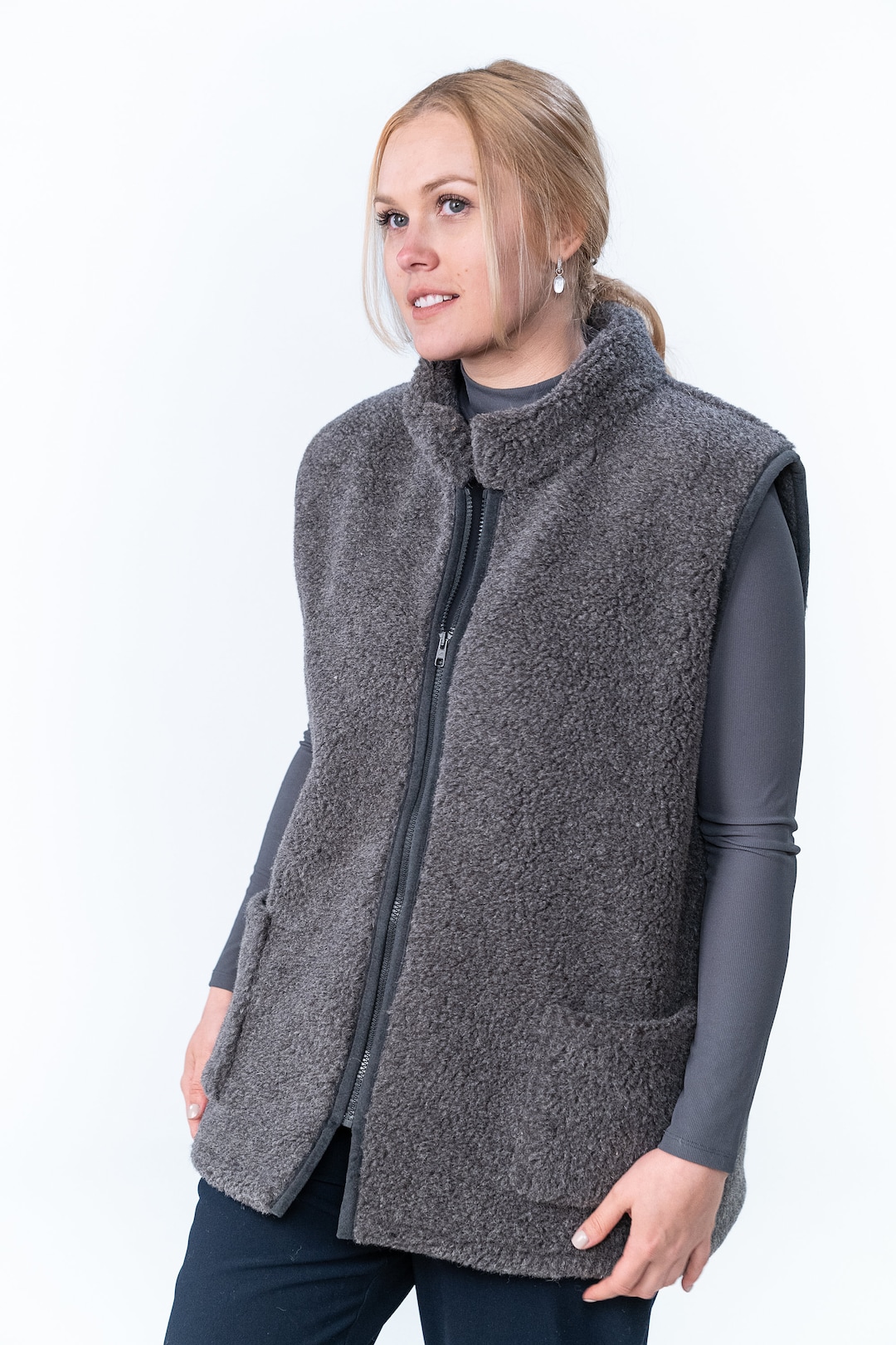 Vest /pile Vest / Wool West / Soft and Warm Merino Wool Vest - Etsy