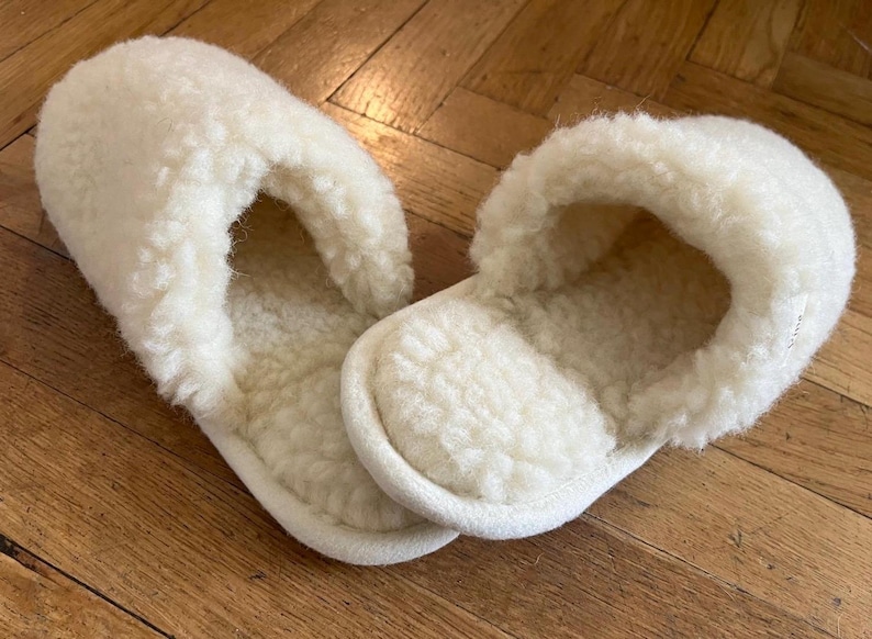 Merino Wool Slippers: Eco Sheepskin Pile - Handmade in Latvia - Etsy