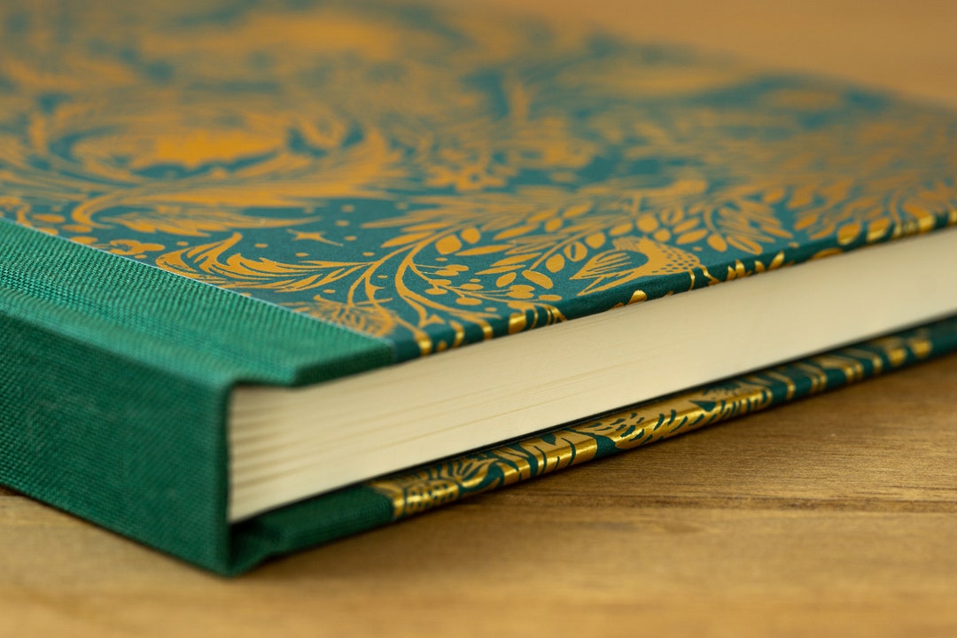 Green Woodland Notebook Green and Gold Handmade Notebook A5 Notebook ...