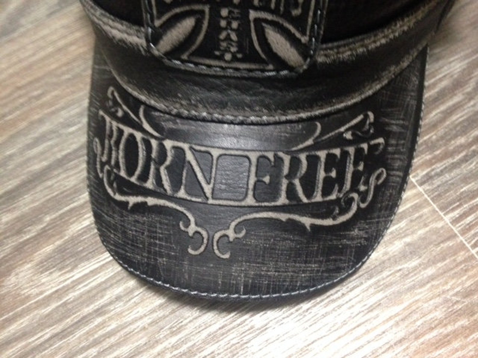 Cap Natural Style XXXL...S Size Genuine Leather Hat Colfskin Bikers ...