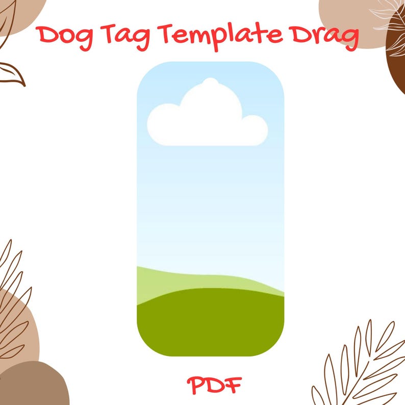 Printable Dog Tag Template: Sublimation Crafts, Editable Canva Design ...