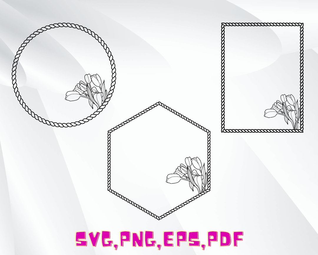 TULIP SVG- Tulip Lope Frame Svg Cut File- Spring Svg, Png File Digital - Etsy