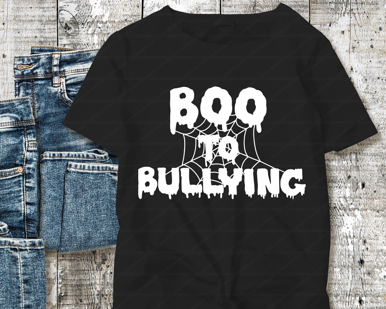 Boo to Bullying Svg Bullying Halloween Svg Spider Web - Etsy
