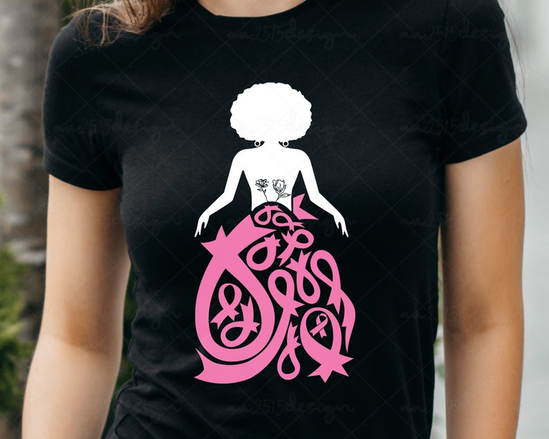 Survivor Svg Pink Ribbon Svg Queen Clipart African American - Etsy