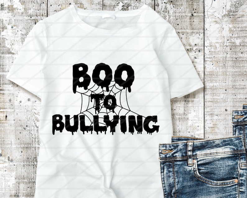 Boo to Bullying Svg, Bullying Halloween Svg, Spider Web Halloween Svg ...