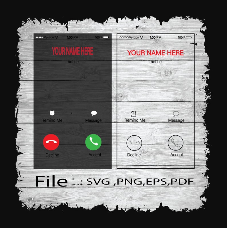 Phone Screen SVG / Phone Screen Has a Call/ Monogram Clip Art - Etsy