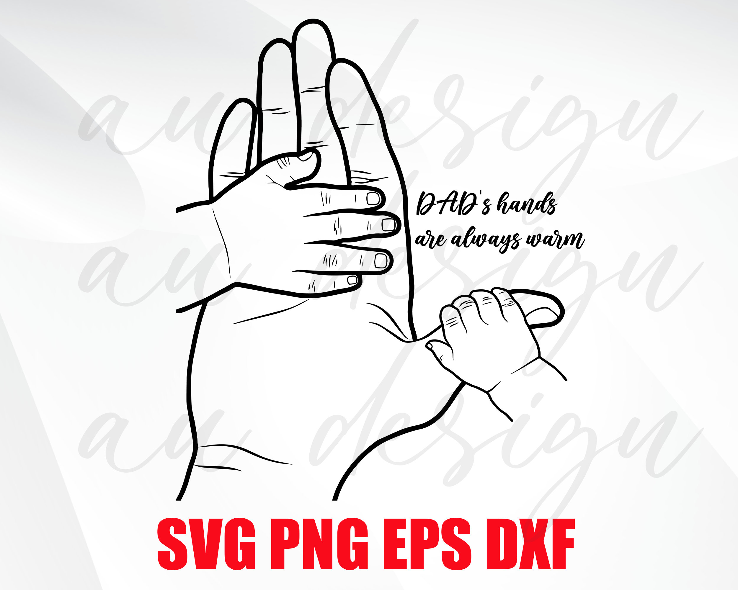 Día del padre SVG. Dad's Hand Child SVG Las manos de DAD - Etsy España