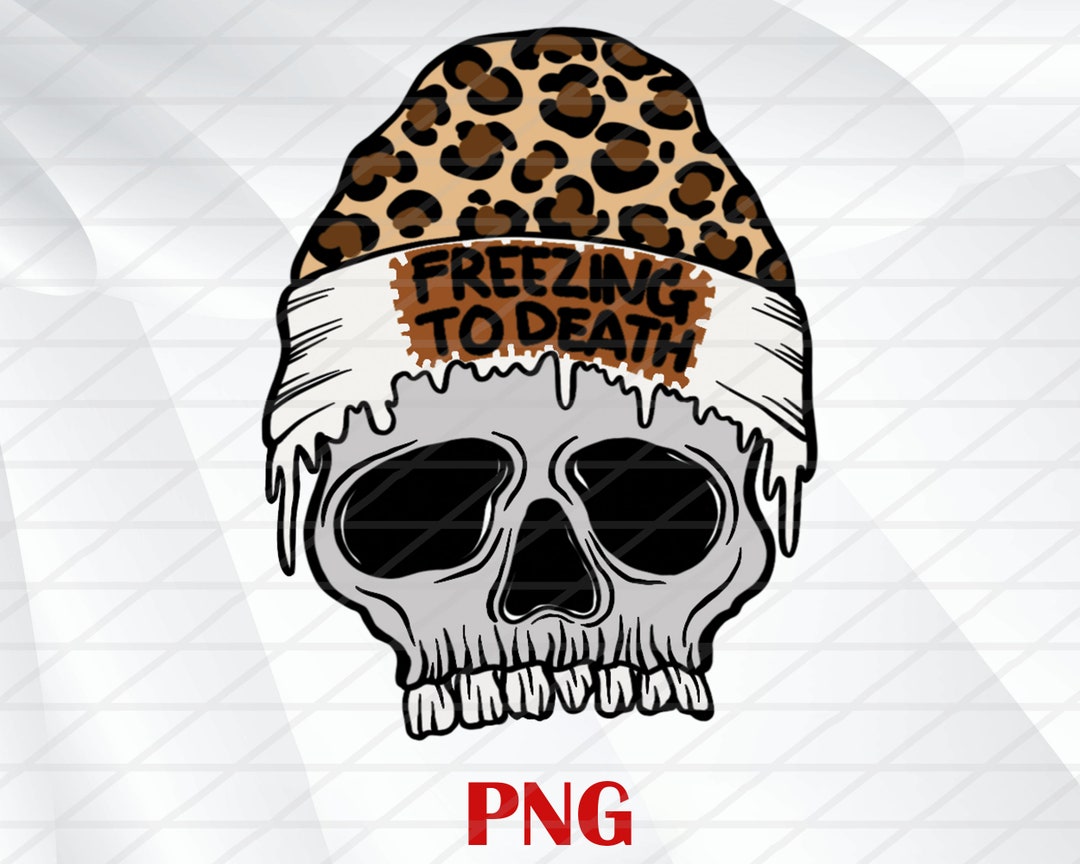 Freezing to Death Sublimation Png,skull With Leopard Hat Png, Funny ...