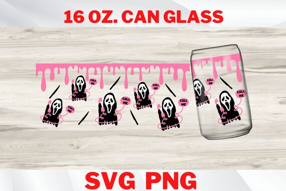 Scream 16oz. Can Glass Wrap Svg Halloween Libbey Glass Svg - Etsy