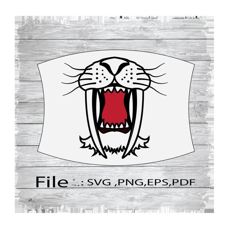 Instant Download Animal Face Mask SVG/ Saber-toothed Tiger SVG - Etsy