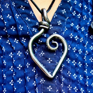 Abstract Iron Heart Pendant - Etsy
