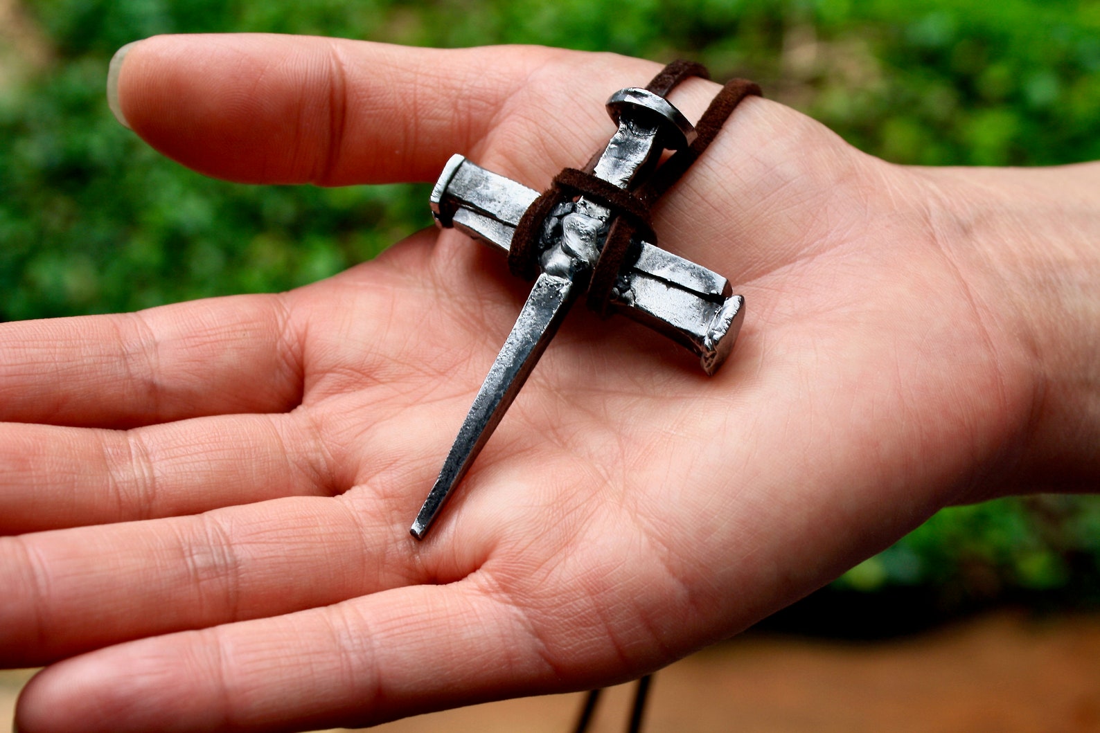 Three Nails, One Cross Pendant - Etsy