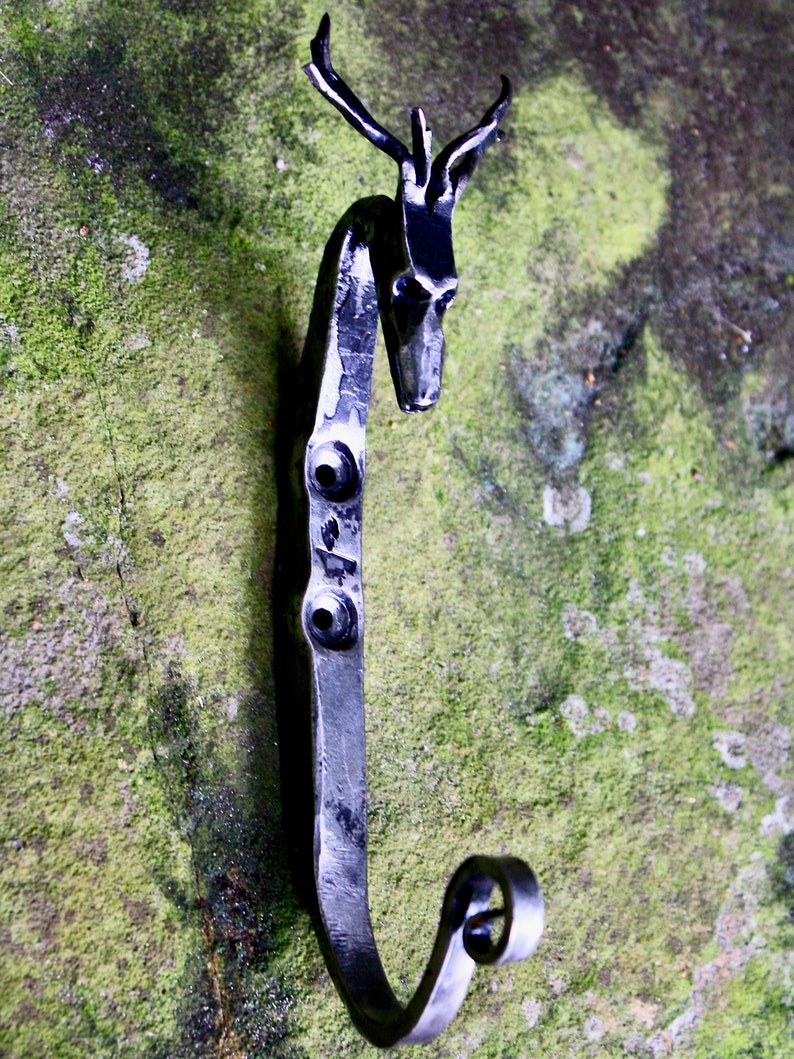 Forged Deer Head Hook - Etsy