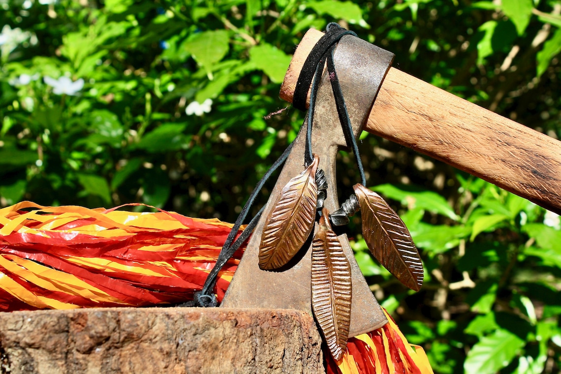 Seminole Necklace Copper Feathers and Beads - Etsy