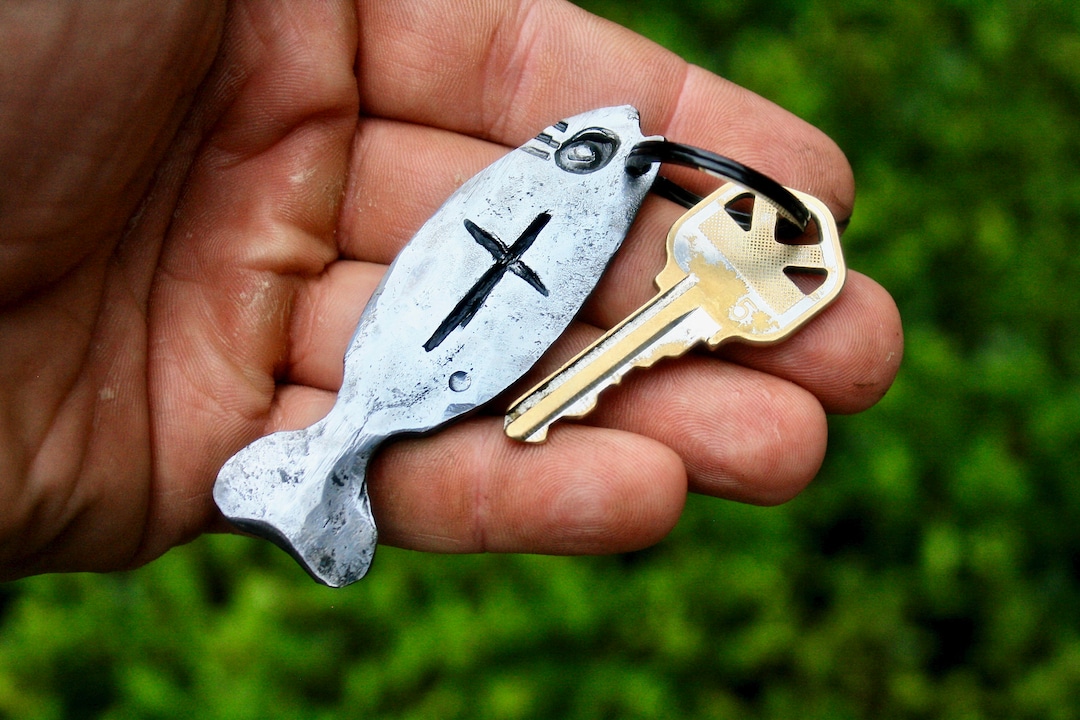Hand Forged, Jesus Fish Keychain, the Fisher of Men - Etsy