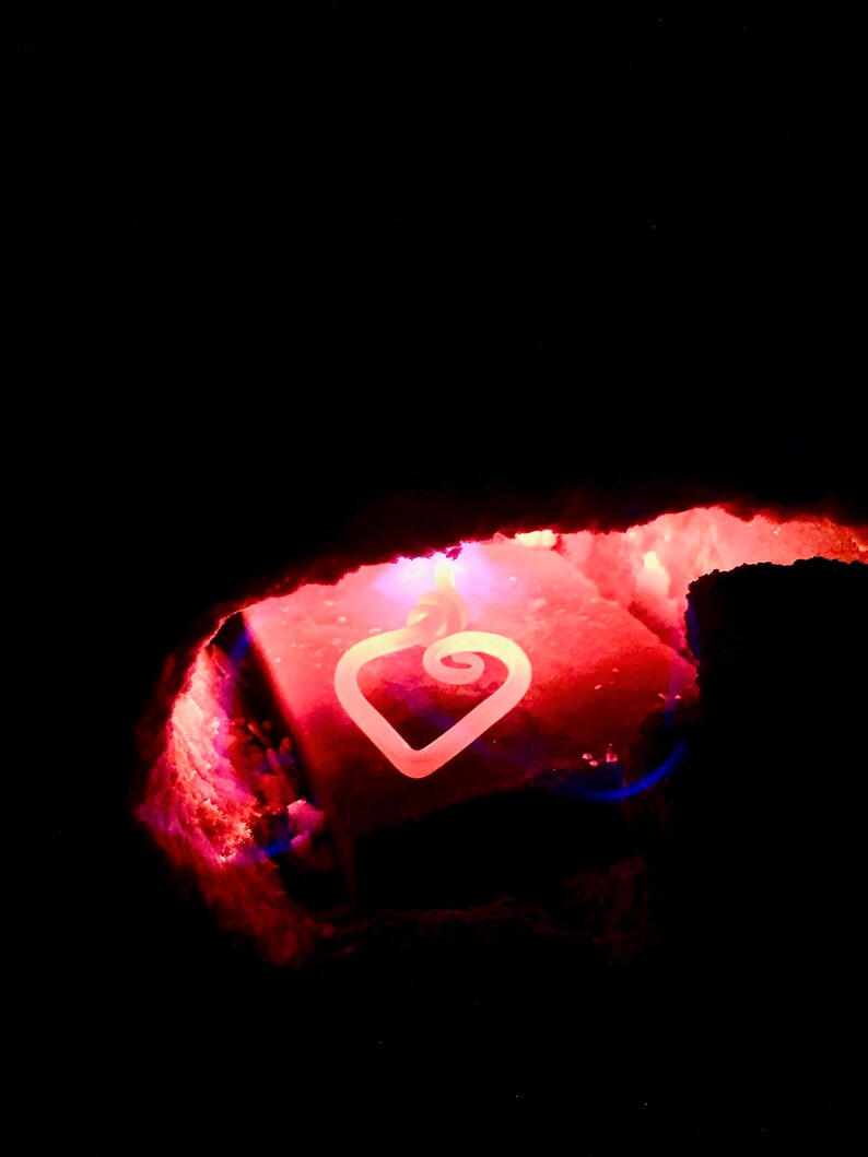 Abstract Iron Heart Pendant - Etsy