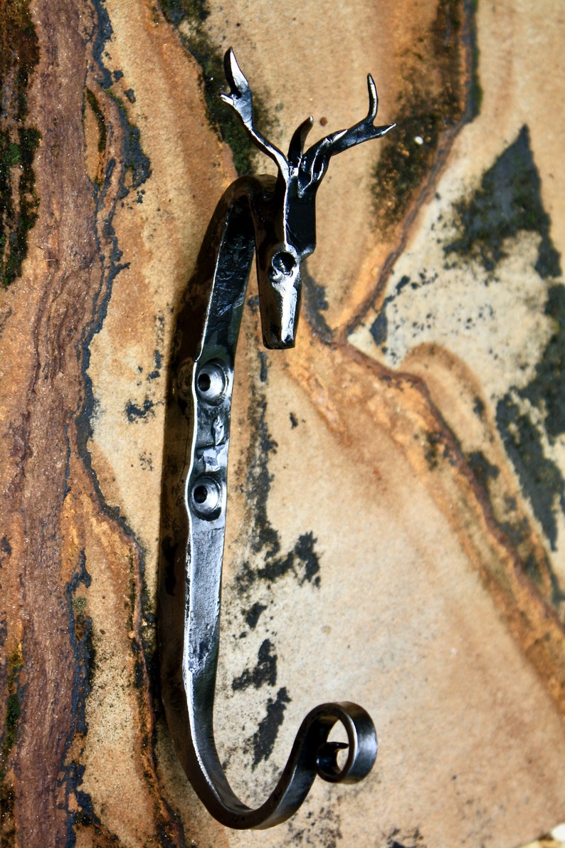 Forged Deer Head Hook - Etsy