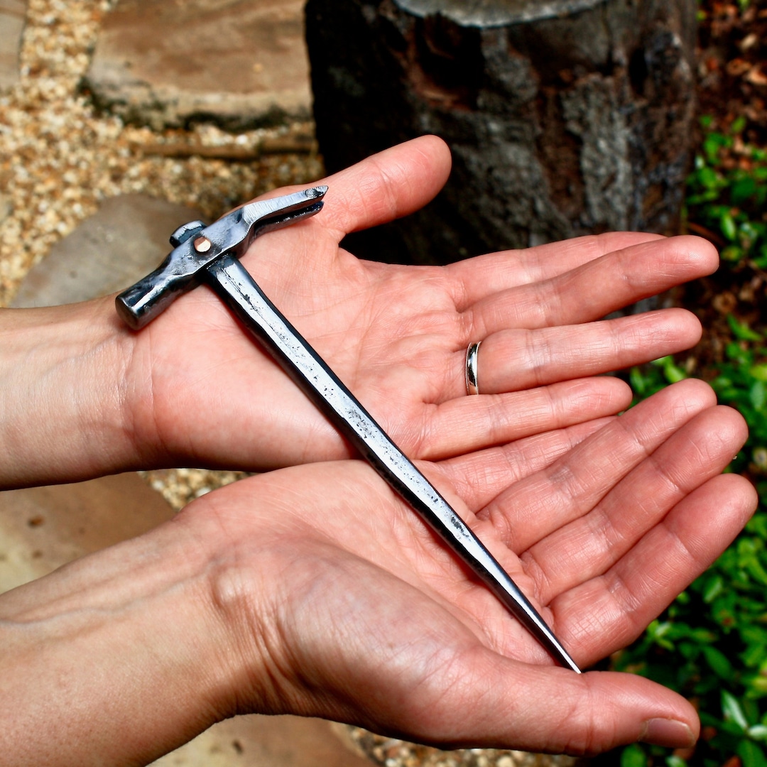 Hand Forged Hammer Hair Pin - Etsy