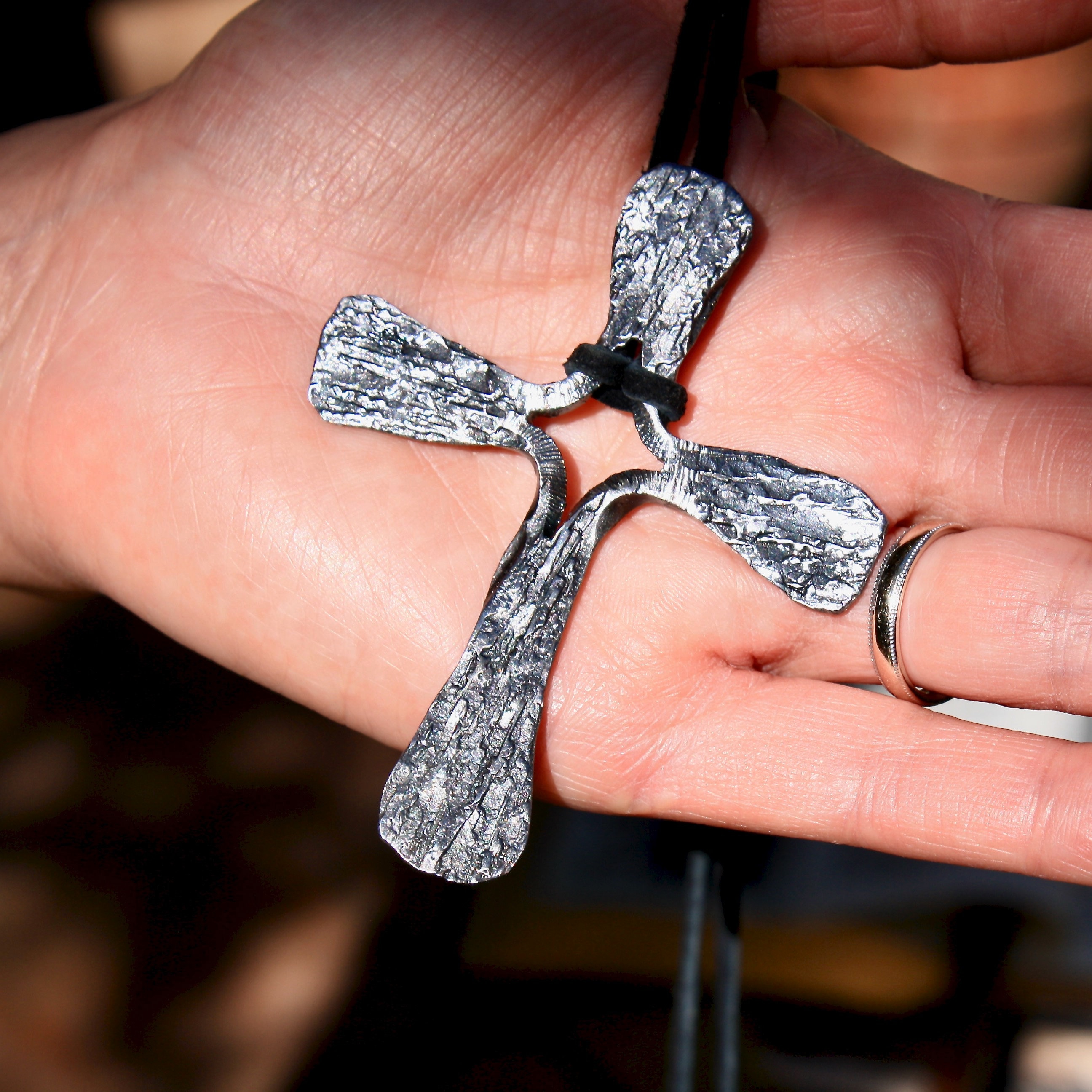 Fredrick's cross pendant Blacksmith's split cross | Etsy