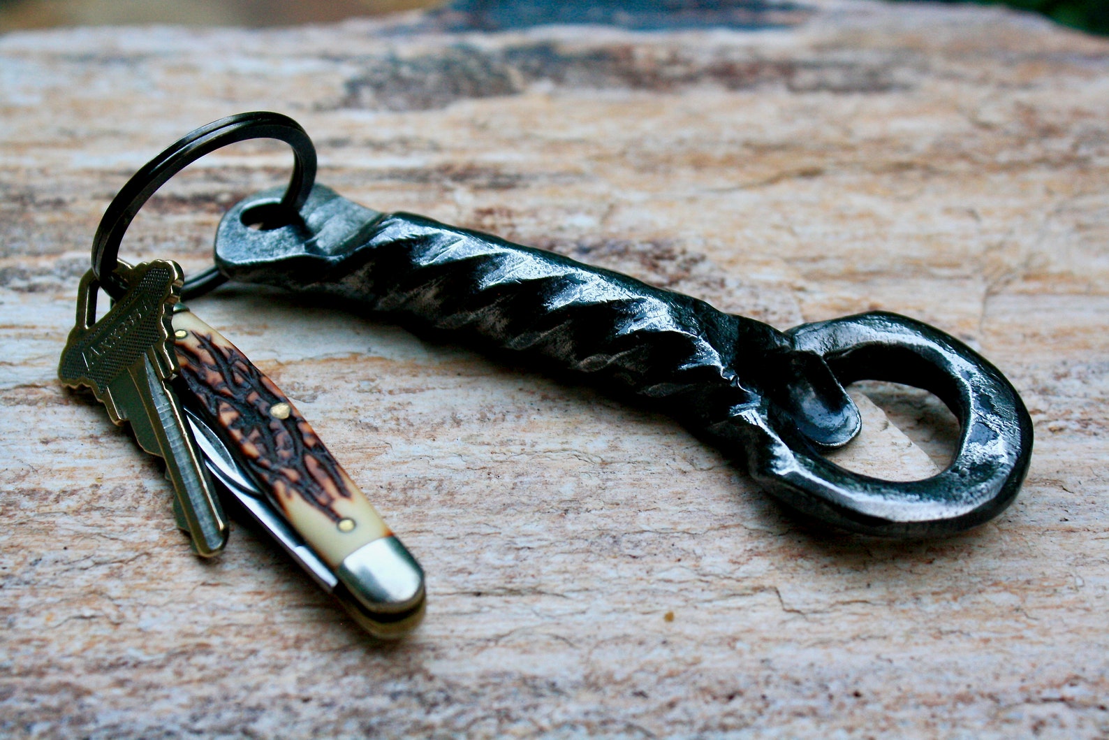 Rebar Bottle Opener Keychain - Etsy