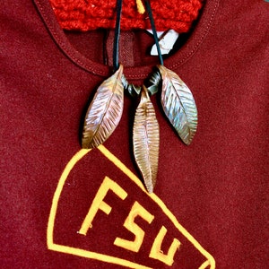 Seminole Necklace, Copper Feathers and Beads - Etsy