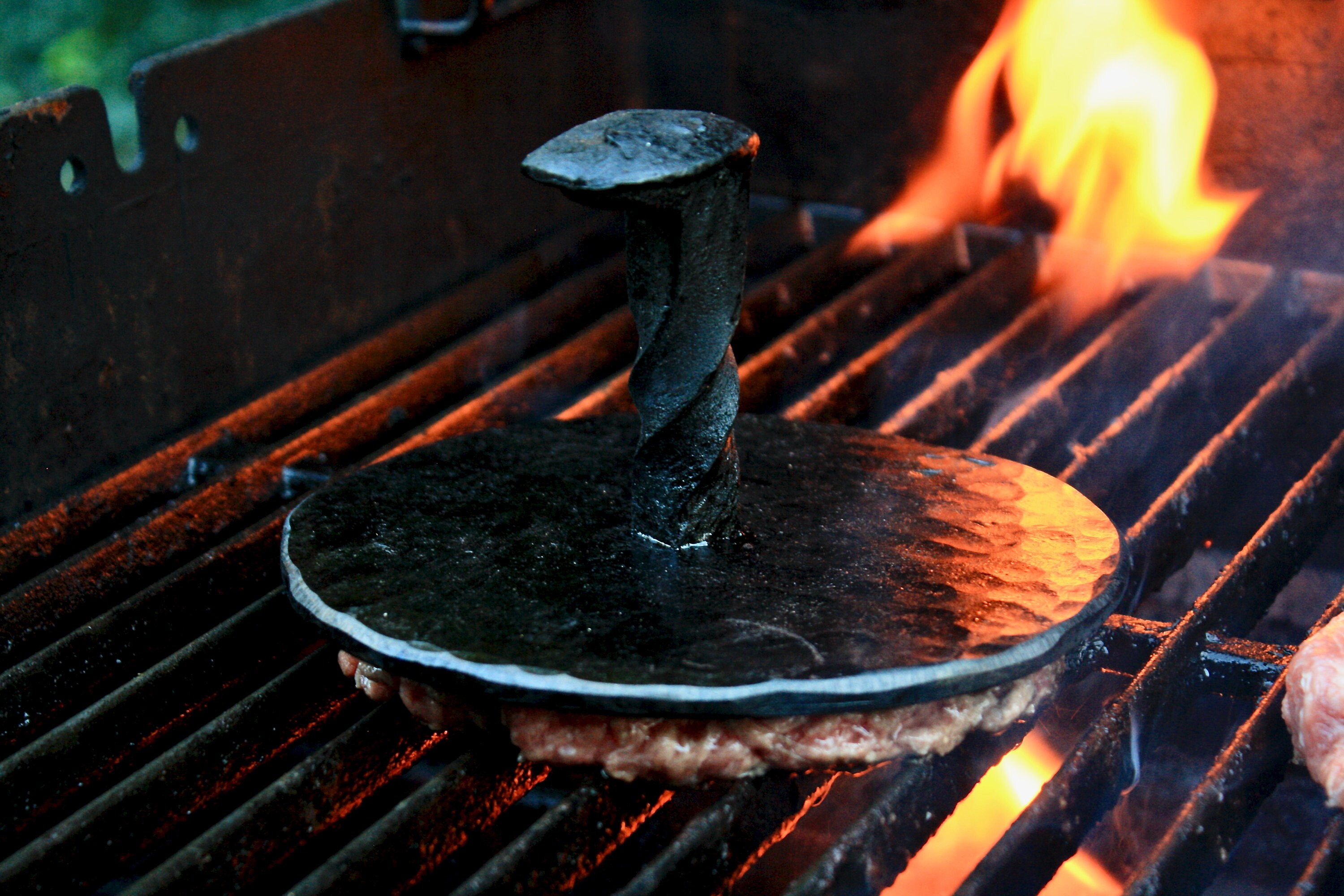 Jumbo Hamburger Press With Railroad Spike | Etsy