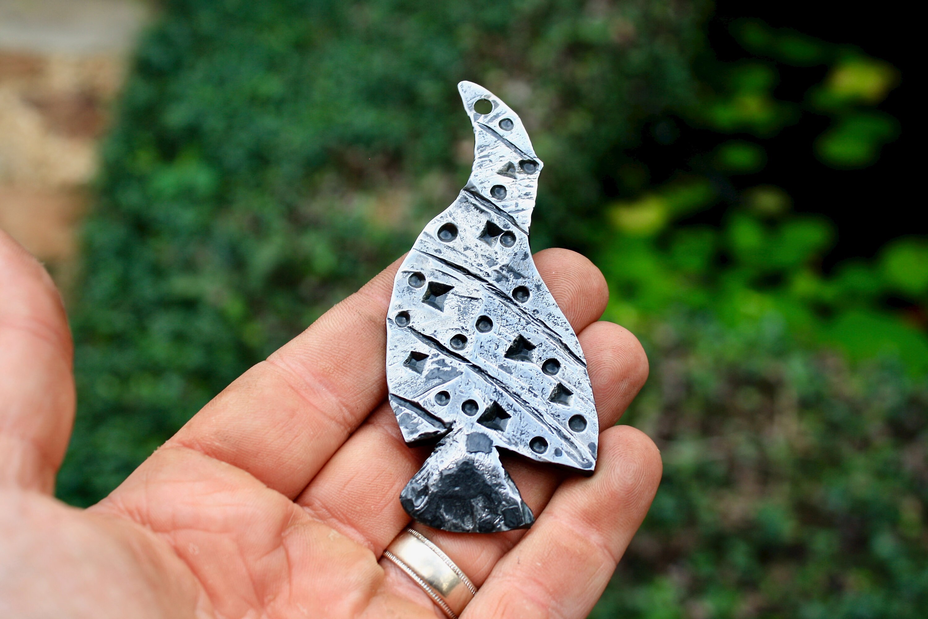 Hand forged Christmas tree ornament | Etsy