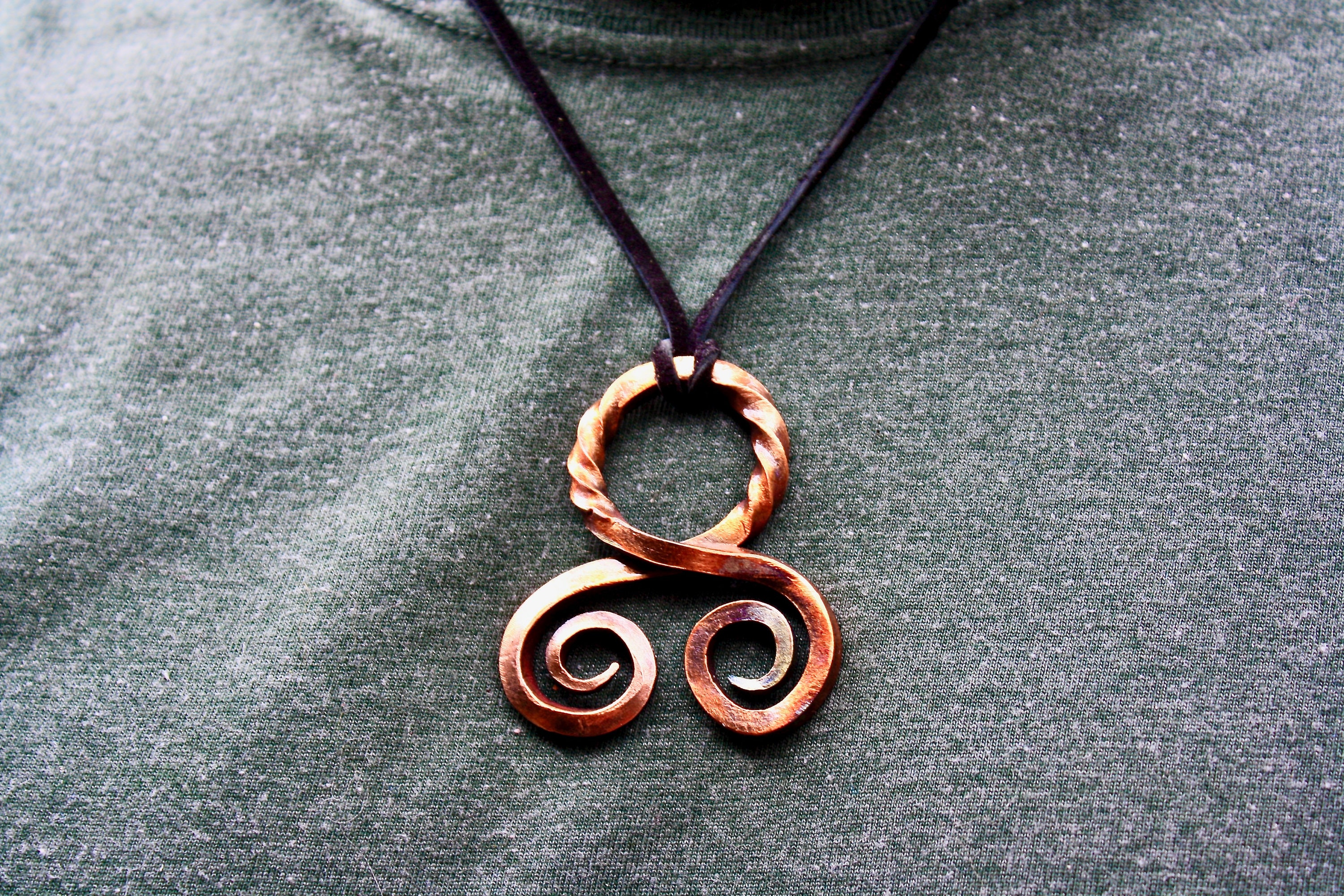 Copper Troll Cross Pendant Norse Viking Protection Amulet | Etsy