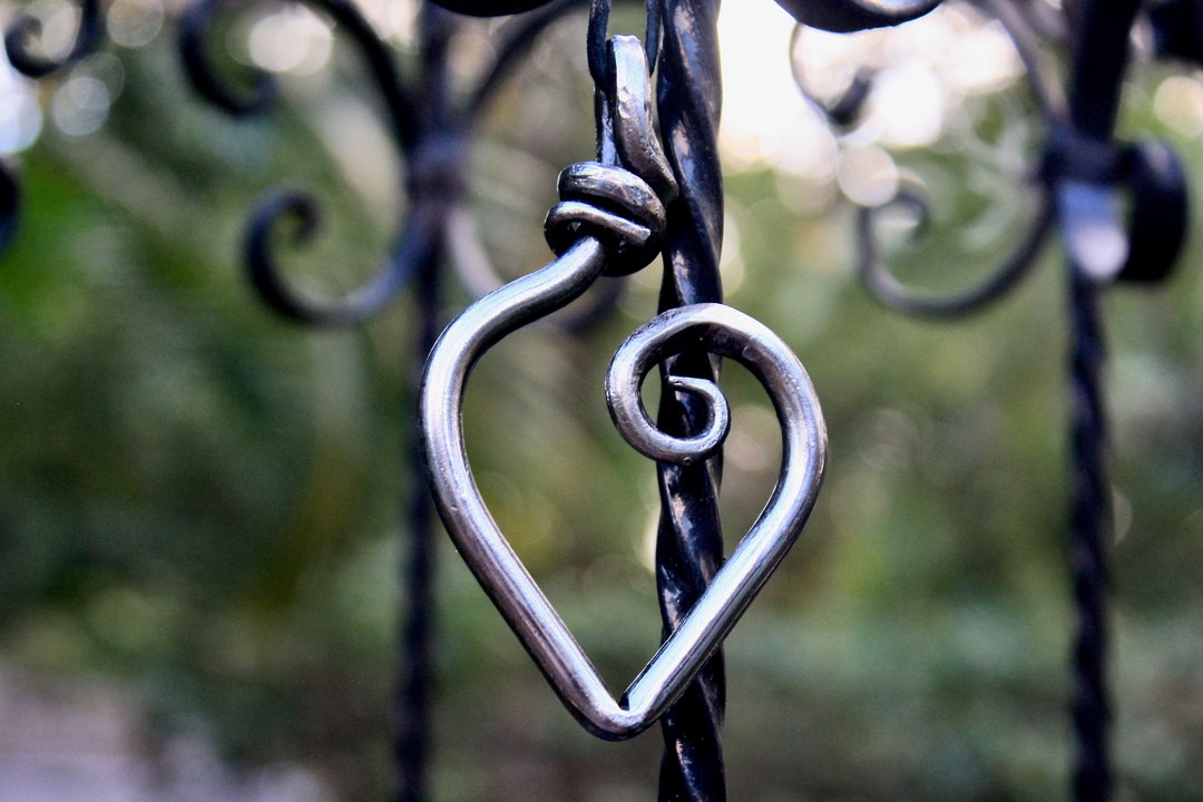 Abstract Iron Heart Pendant - Etsy