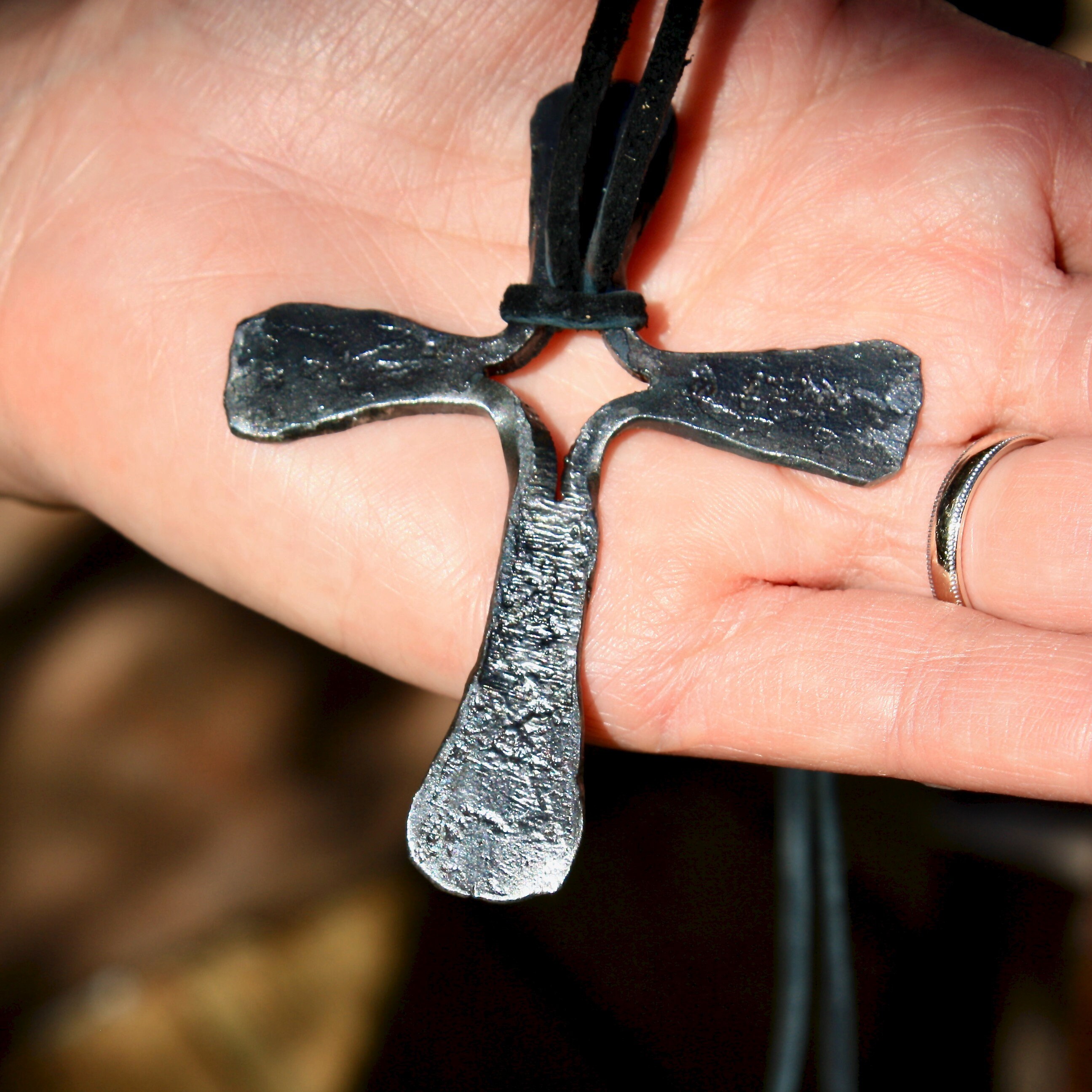 Fredrick's cross pendant Blacksmith's split cross | Etsy