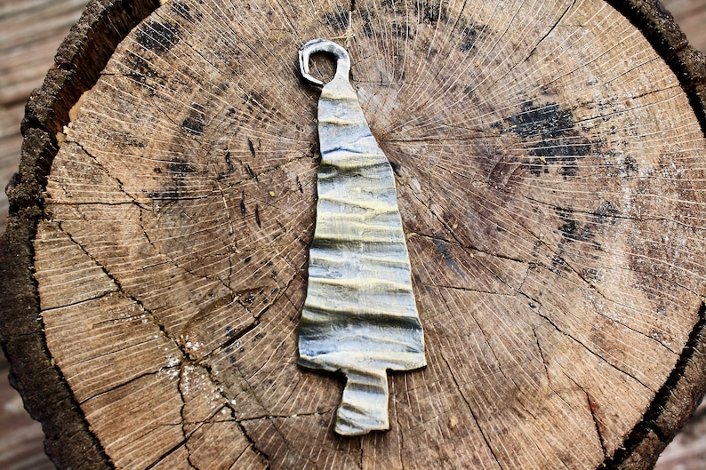 Set of three hand forged Christmas tree ornament | Etsy