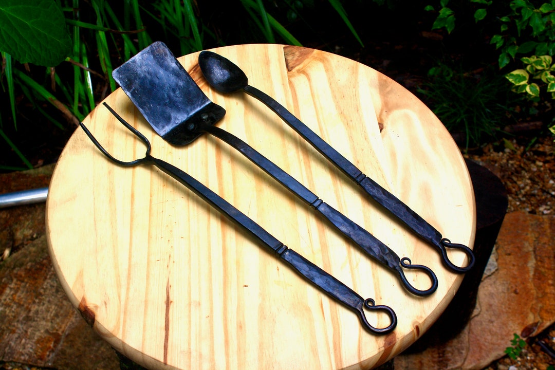 Hand Forged BBQ Set - Etsy