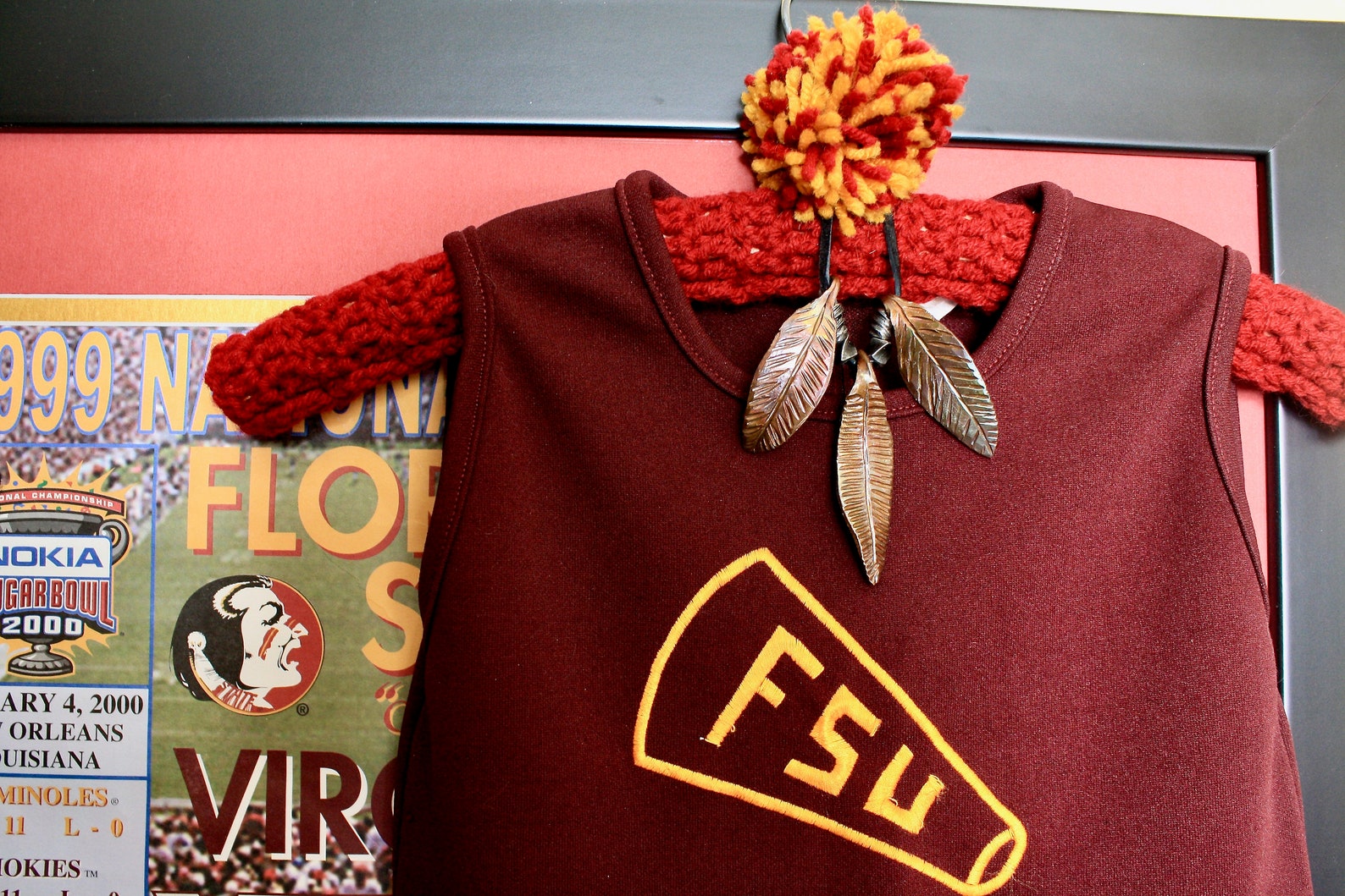 Seminole Necklace Copper Feathers and Beads - Etsy